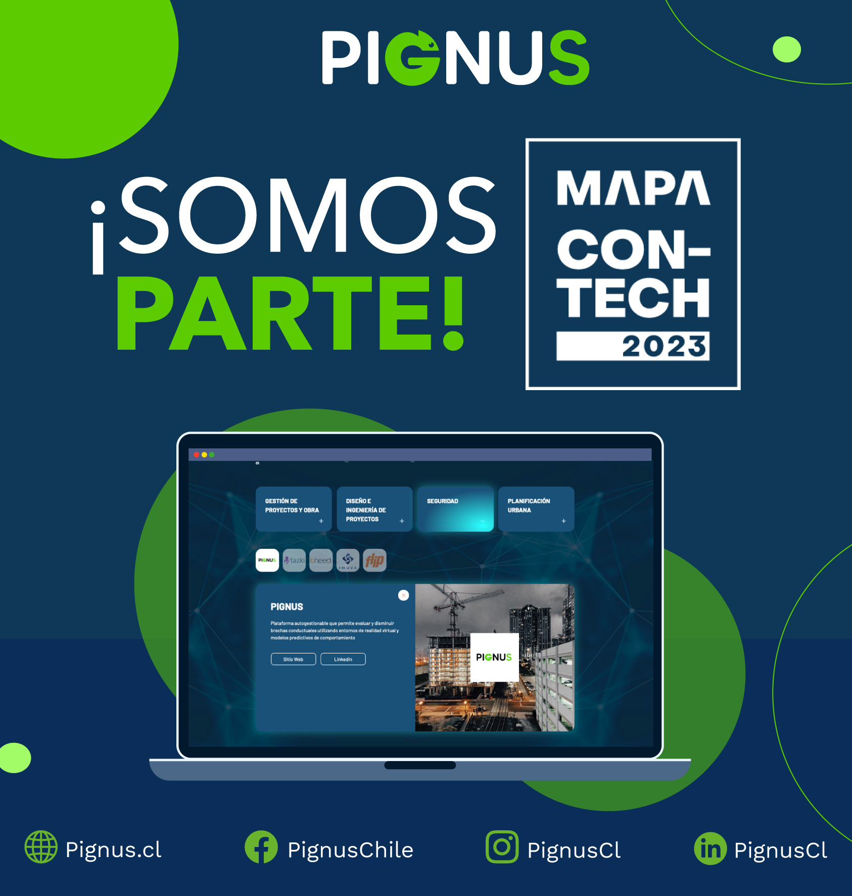 Somos parte de la nueva versión del Mapa Contech 2023 - PIGNUS